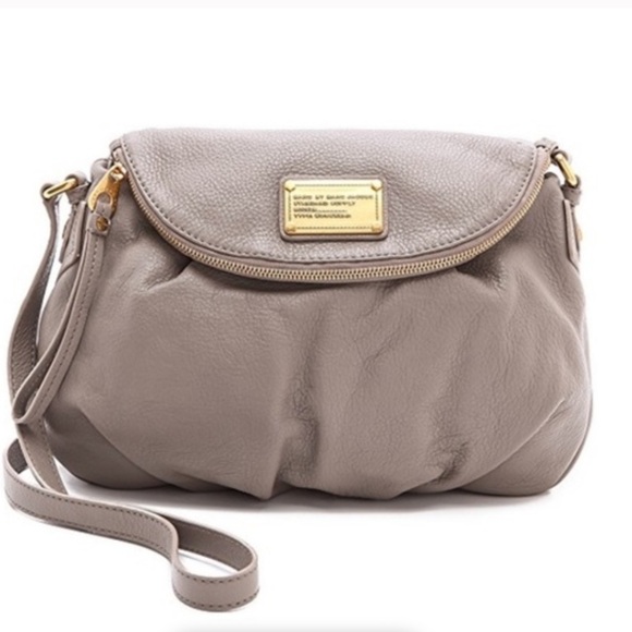 Marc Jacobs | Bags | Marc Jacobs Gray Crossbody Bag Soft Leather Design ...
